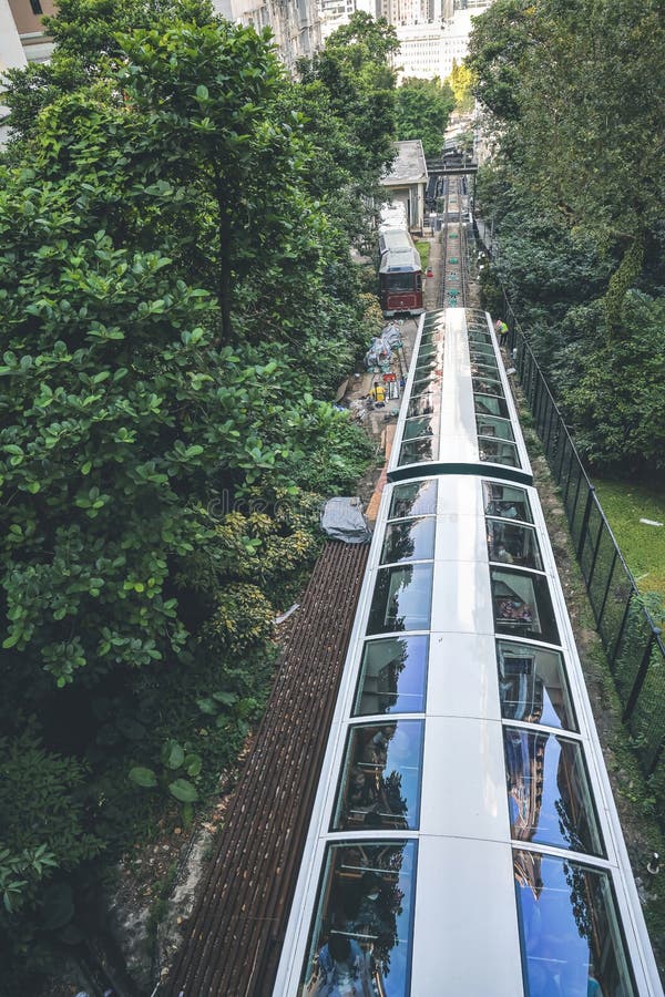 14 Oct 2022 New Peak Tram Pass the Stone Bridge MacDonnell Road ...