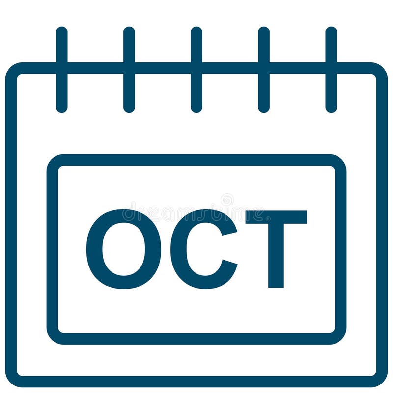 Oct, October Special Event Day Vector Icon that Can Be Easily Modified ...