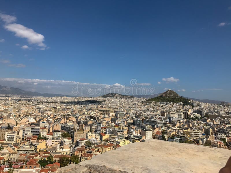 Hills of Athens from the Acropolis, Athens, Greece Editorial ...