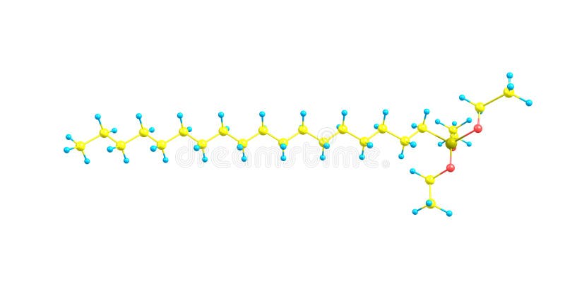 Octadecyltrimethoxysilane Molecular Structure Isolated on White Stock ...
