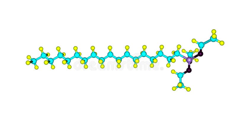 Octadecyltrimethoxysilane Molecular Structure Isolated on White Stock ...