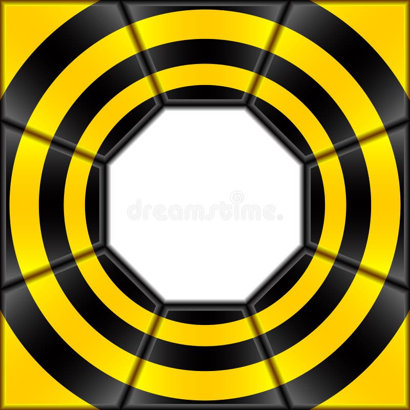 Octagon. stock vector. Illustration of yellow, octagon - 23041118