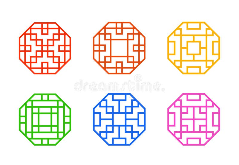 Set of Chinese Window with Pattern, Vector Stock Vector - Illustration ...
