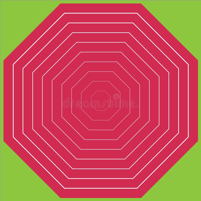 Geometric Illustration. Pink Octagon Stock Illustration - Illustration ...