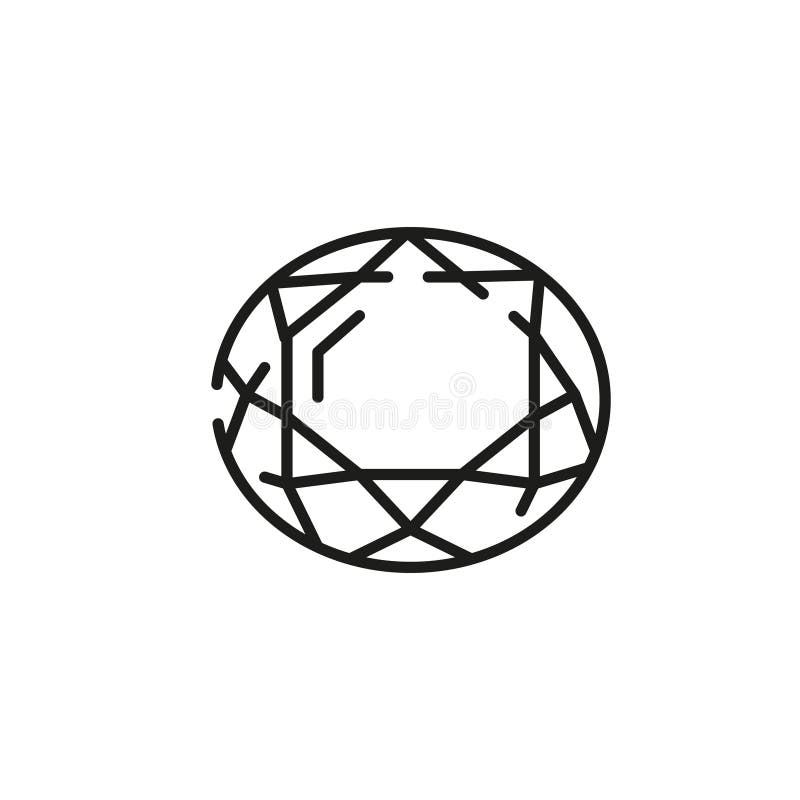 Octagon Cut Icon stock illustration. Illustration of stone - 391933893