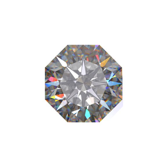 Octagon Diamond Cut Glitter Top View Stock Illustration - Illustration ...