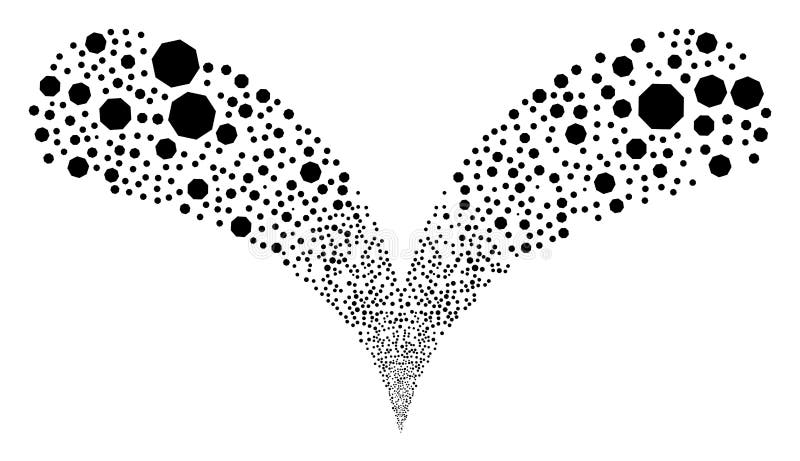 Octagon Double Firework Explosion Stock Vector - Illustration of ...