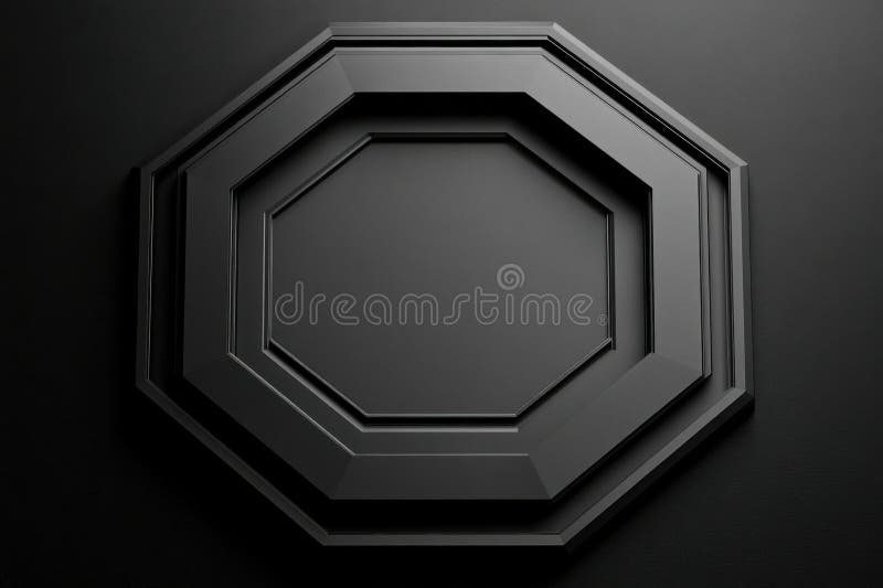 Octagon Frame with Dark Background Stock Photo - Image of background ...