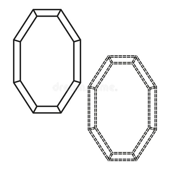 Octagon Frame Set. Geometric Border Symbol. Angular Shape Collection ...