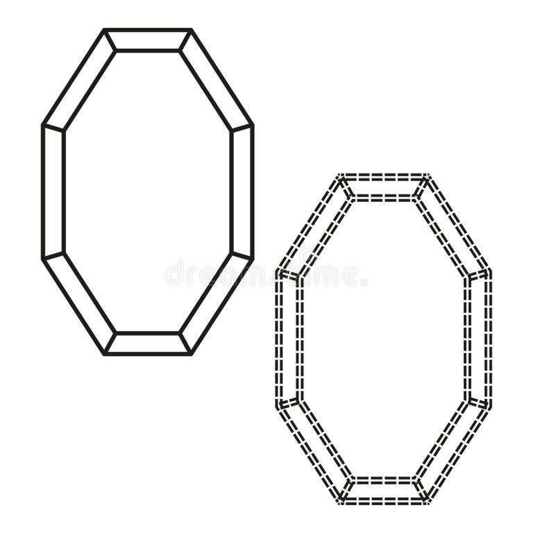 Octagon Frame Set. Geometric Border Symbol. Angular Shape Collection ...
