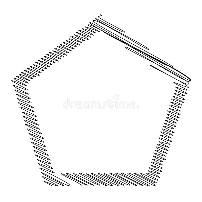Octagon Freehand Drawing, Handdrawn Polygon Scribble, Doodle, Sketch ...