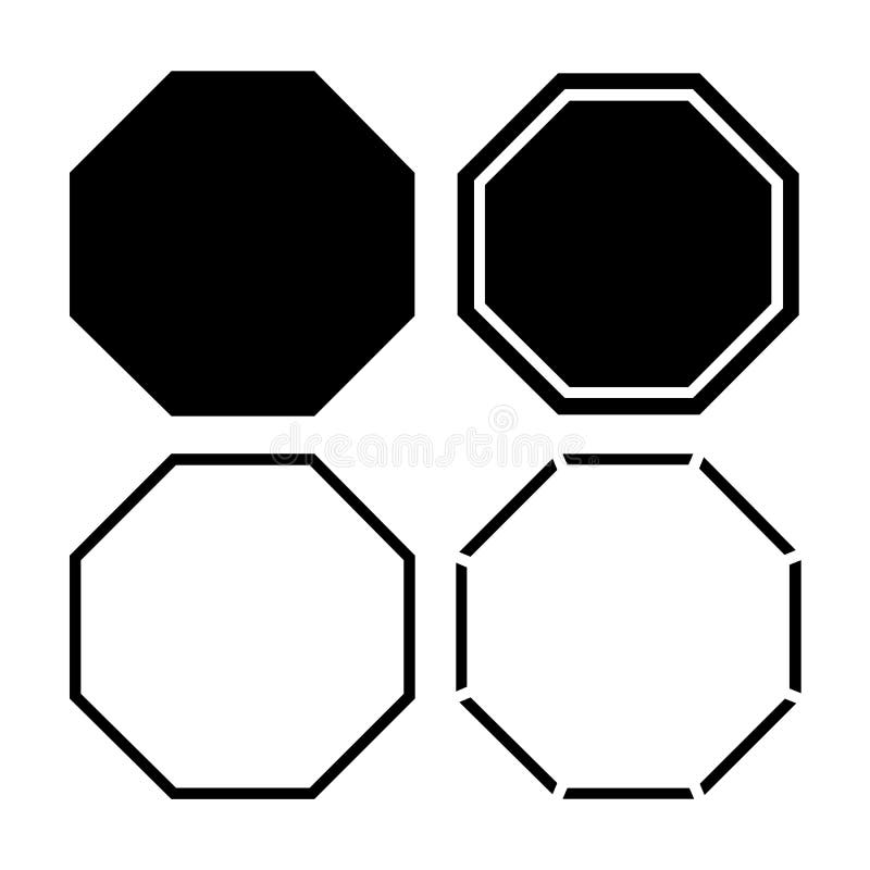 Octagon Icon. Vector Illustration Stock Vector - Illustration of chart ...