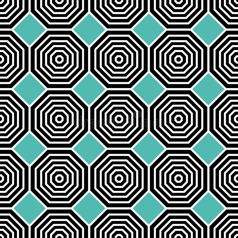 Geometric Seamless Pattern stock illustration. Illustration of hypnotic ...
