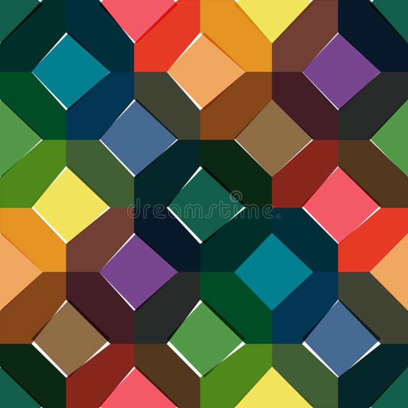 Octagon Seamless Colorful Pattern Stock Illustration - Illustration of ...