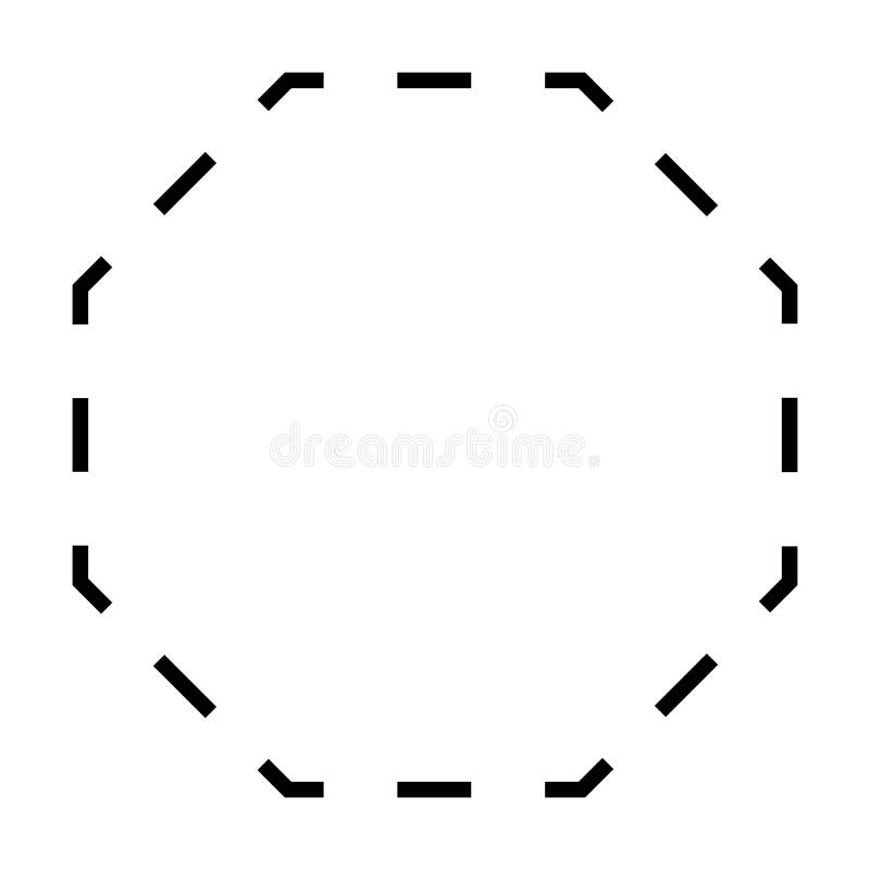 Octagon Shape Dashed Symbol Vector Icon for Creative Graphic Design Ui ...