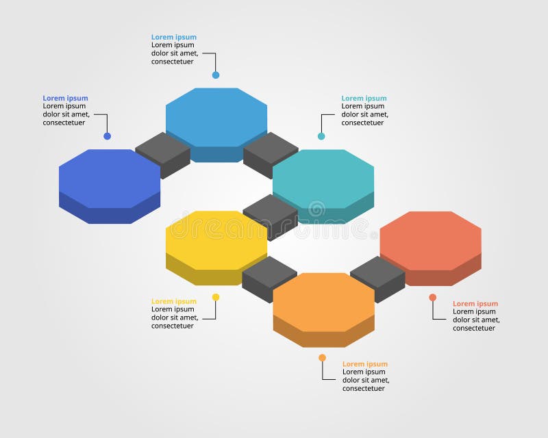 Octagon Step Chart Template for Infographic for Presentation for 8 ...