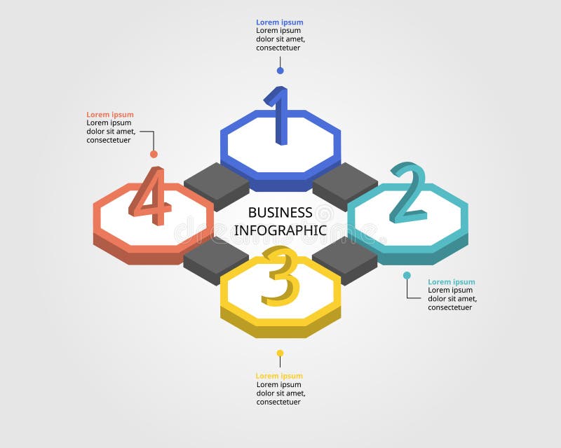 Octagon Step Timeline Template for Infographic for Presentation for 4 ...