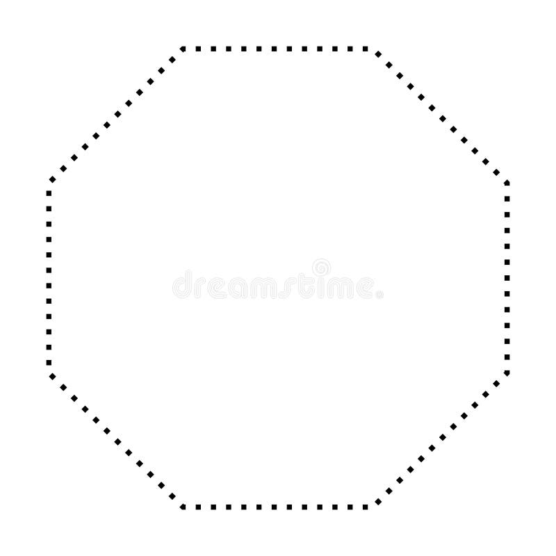 Octagon Symbol Dotted Shape Vector Icon for Creative Graphic Design Ui ...
