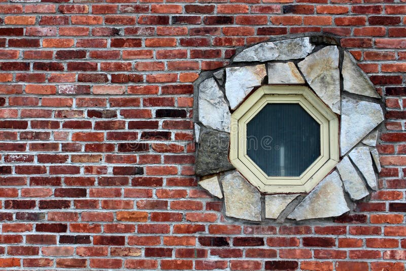 Interesting Window In Brick Wall Stock Photo - Image of wall, masonry ...