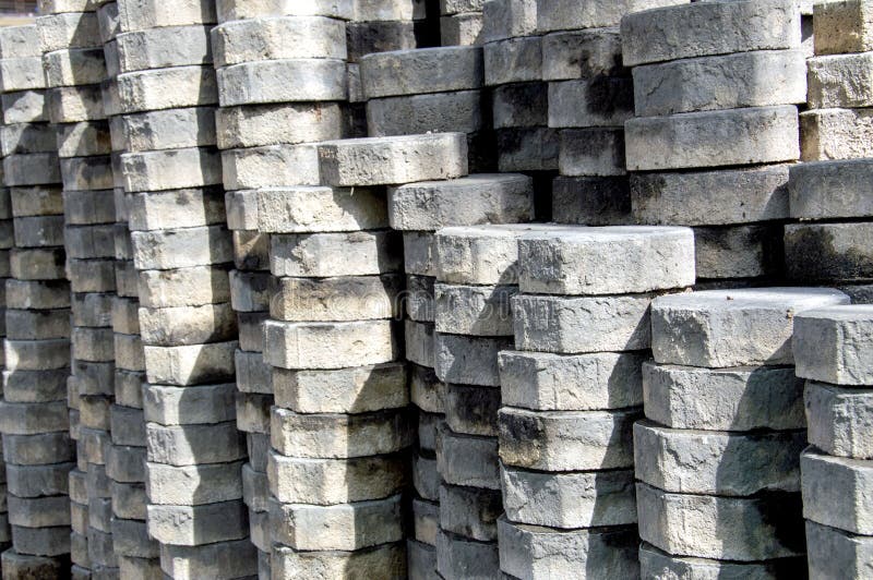 Octagonal Bricks Stacked on Top of Each Other Stock Photo - Image of ...