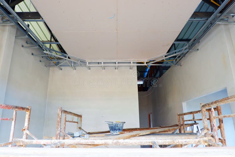 The Octagonal Ceiling is Under Construction Stock Photo - Image of ...