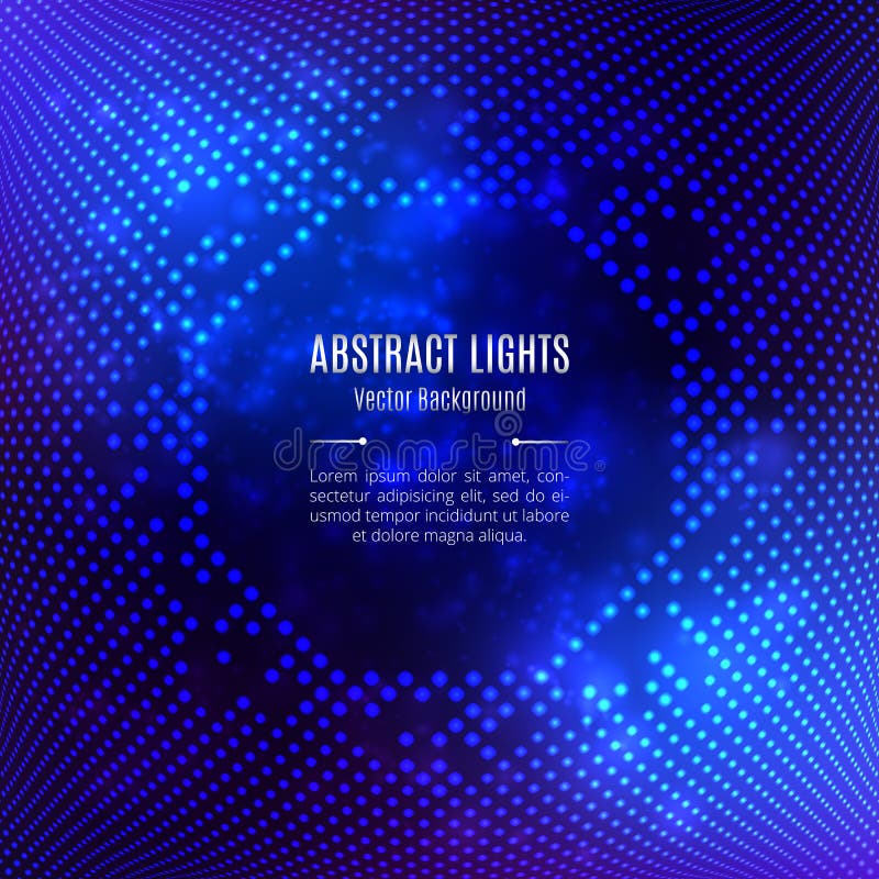 Octagonal 3D Geometric Shape Dot Background Abstract Blue Vector Stock ...