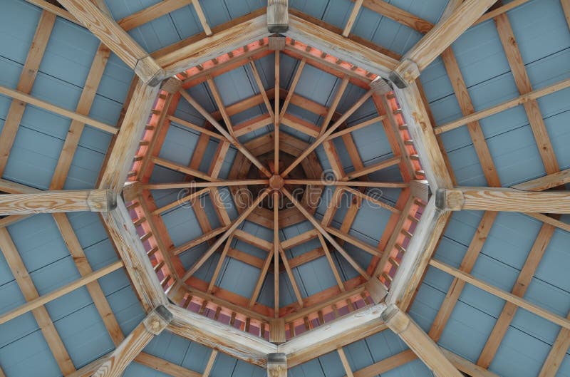 Octagonal Gazebo Roof Pattern Stock Photo - Image of structure, cabana ...
