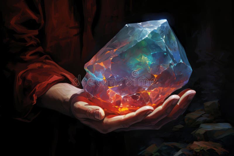 Octagonal Magic Stone Ball. Generate Ai Stock Illustration ...