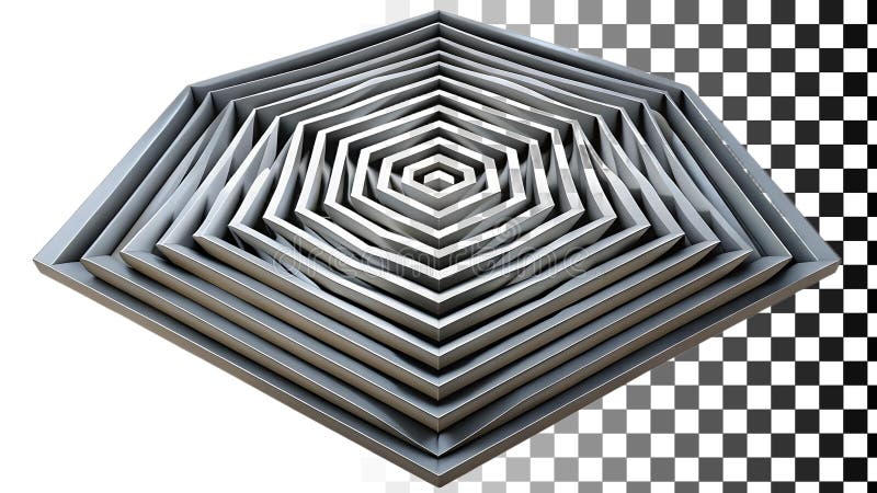 Octagonal Metallic Grid Pattern Web Structure Abstract Png Transparent ...