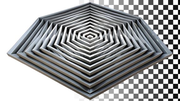 Octagonal Metallic Grid Pattern Web Structure Abstract Png Transparent ...