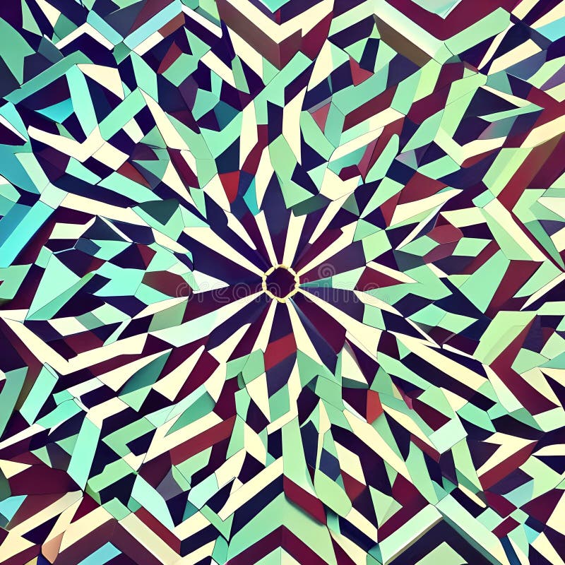 Octagonal Odyssey: an Image of a Geometric Pattern Created with Eight ...