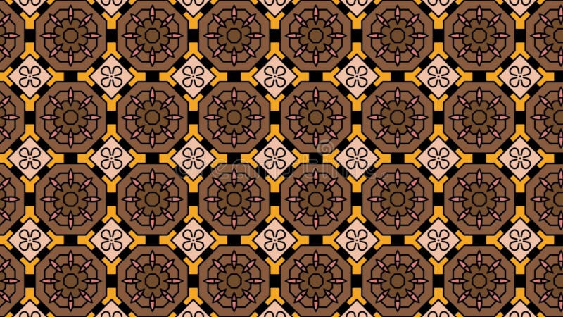 Octagonal Pattern Design in Brown, Black and Millennial Pink Colors ...