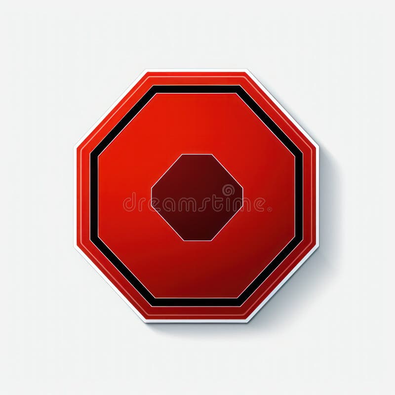 Octagonal Red Paper Stickers Stock Illustrations – 2 Octagonal Red ...
