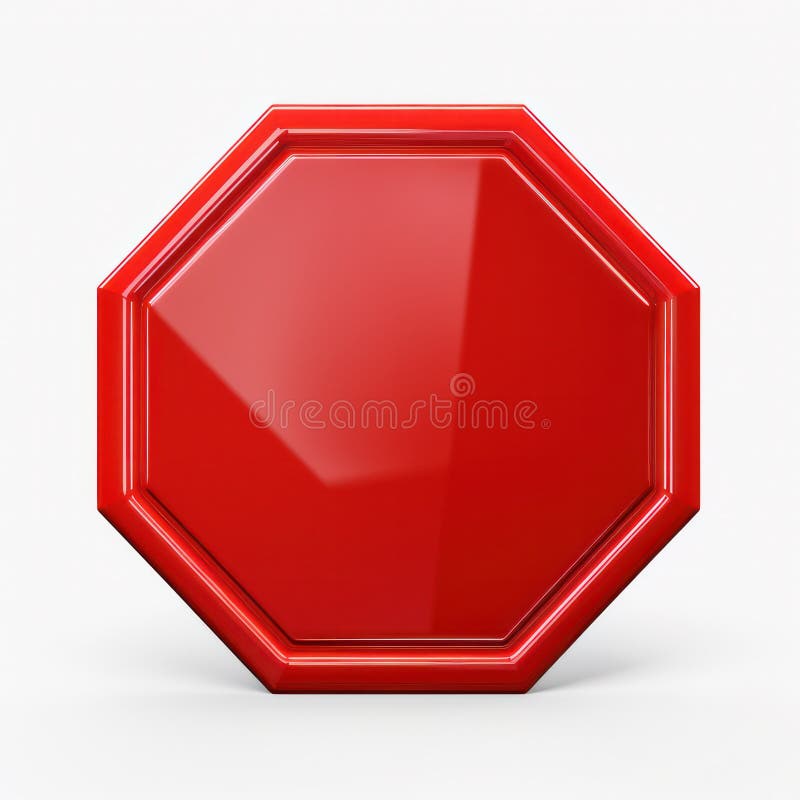 Octagonal Red Paper Stickers with a Stop Sign Design - AI Generated ...