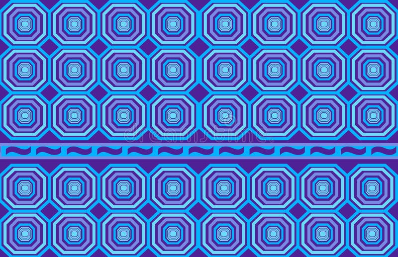 Octagonal Shape and Blue Background Stock Illustration - Illustration ...