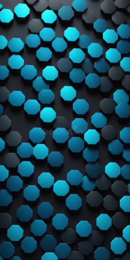 Octagonal Shapes in Black and Blue Stock Image - Image of abstract ...