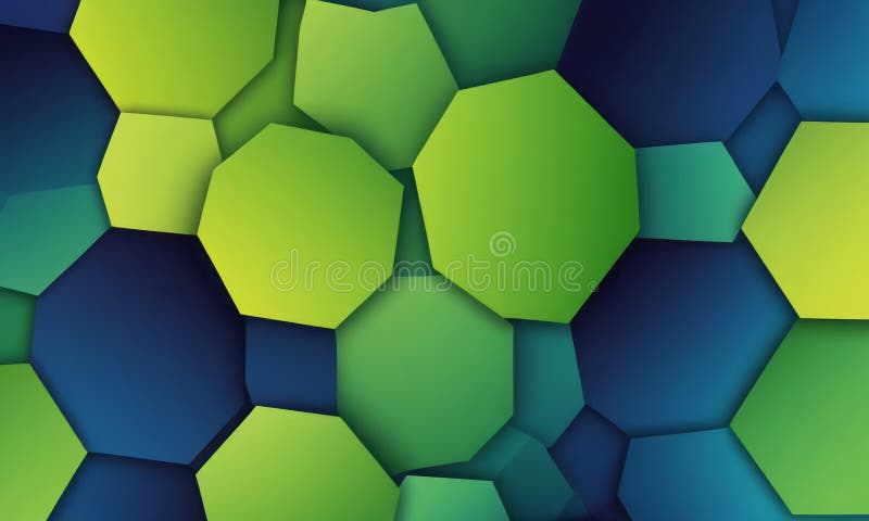 Octagonal Shapes in Lime Midnight Blue Stock Photo - Image of design ...