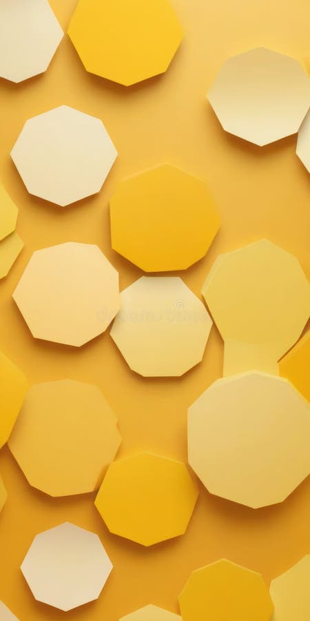 Octagonal Shapes in Yellow Ivory Stock Photo - Image of yellow, concept ...