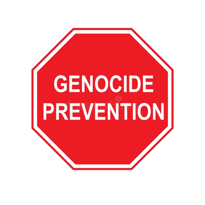 Octagonal Stop Sign Genocide Prevention Stock Vector - Illustration of ...