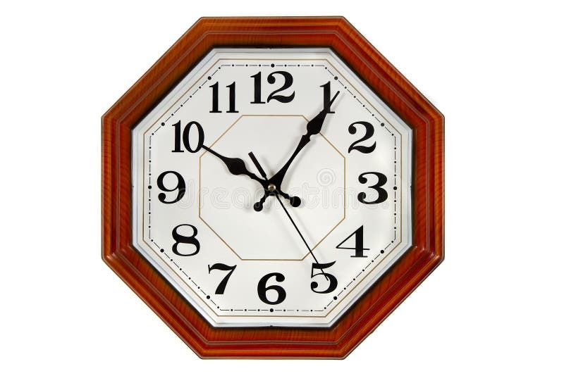 Octagonal wall clock. stock photo. Image of circle, furniture - 207922330