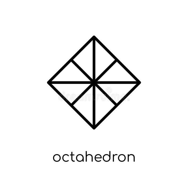 Octahedron Icon on White Background. Simple Element Illustration from ...
