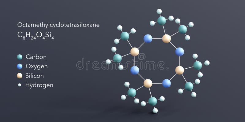 Octamethylcyclotetrasiloxane Molecular Structure, 3d Model Molecule ...