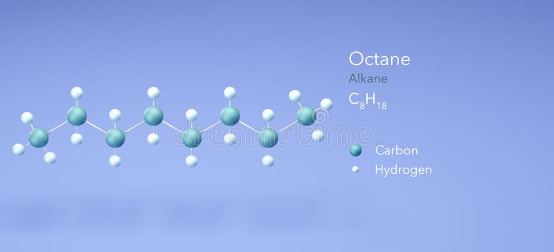 Octane, Molecular Structures, Alkane, 3d Model, Structural Chemical ...
