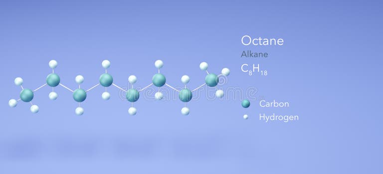 Octane, Molecular Structures, Alkane, 3d Model, Structural Chemical ...