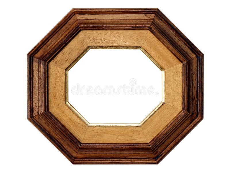 Octangle Wooden Picture Frame Stock Photo - Image of brown, imagery ...
