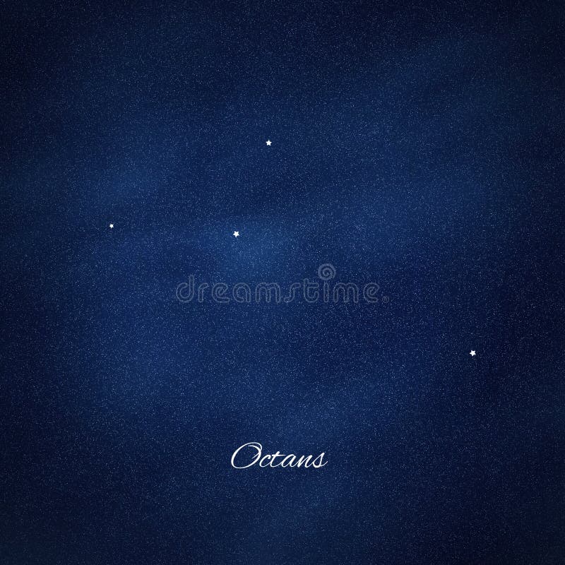 Octans Constellation, Cluster of Stars, Octans Hadleianus, Octant ...