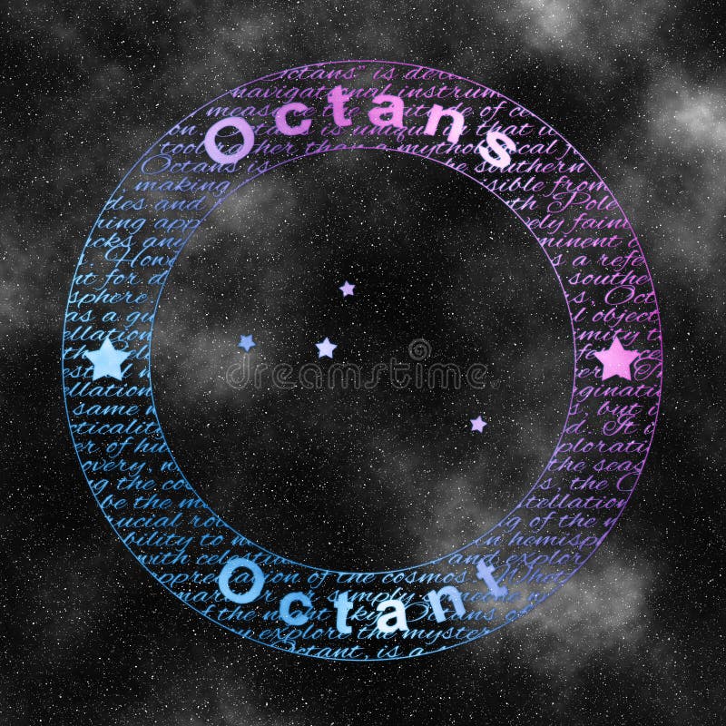 Octans Constellation, Octans Hadleianus, Octant Constellation Stock ...