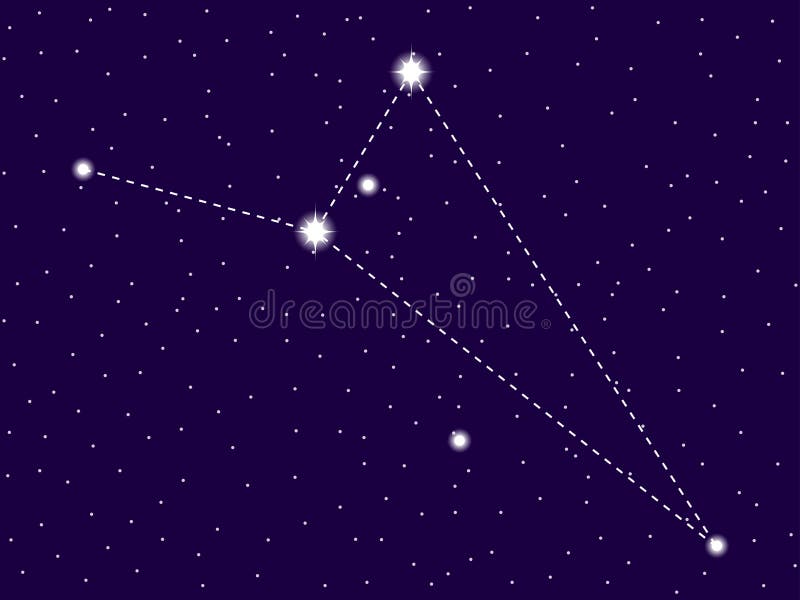 Octans Constellation. Starry Night Sky. Cluster of Stars and Galaxies ...