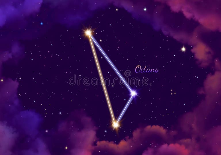 Illustration Image of the Constellation Octans Stock Illustration ...