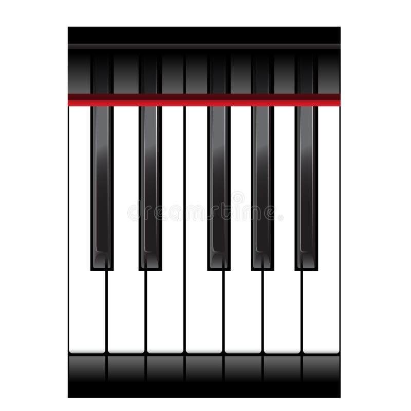 Notas De Claves De La Octava Del Piano Nombradas Stock de ilustración ...